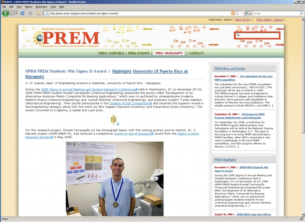 I.ring webs » Partnerships for Research and Education in Materials (PREM) I.ring webs » Partnerships for Research and Education in Materials (PREM)